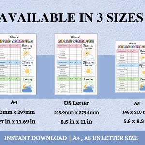 Editable Kids Daily Routine Cards, Chore Cards for Kids , Daily and ...