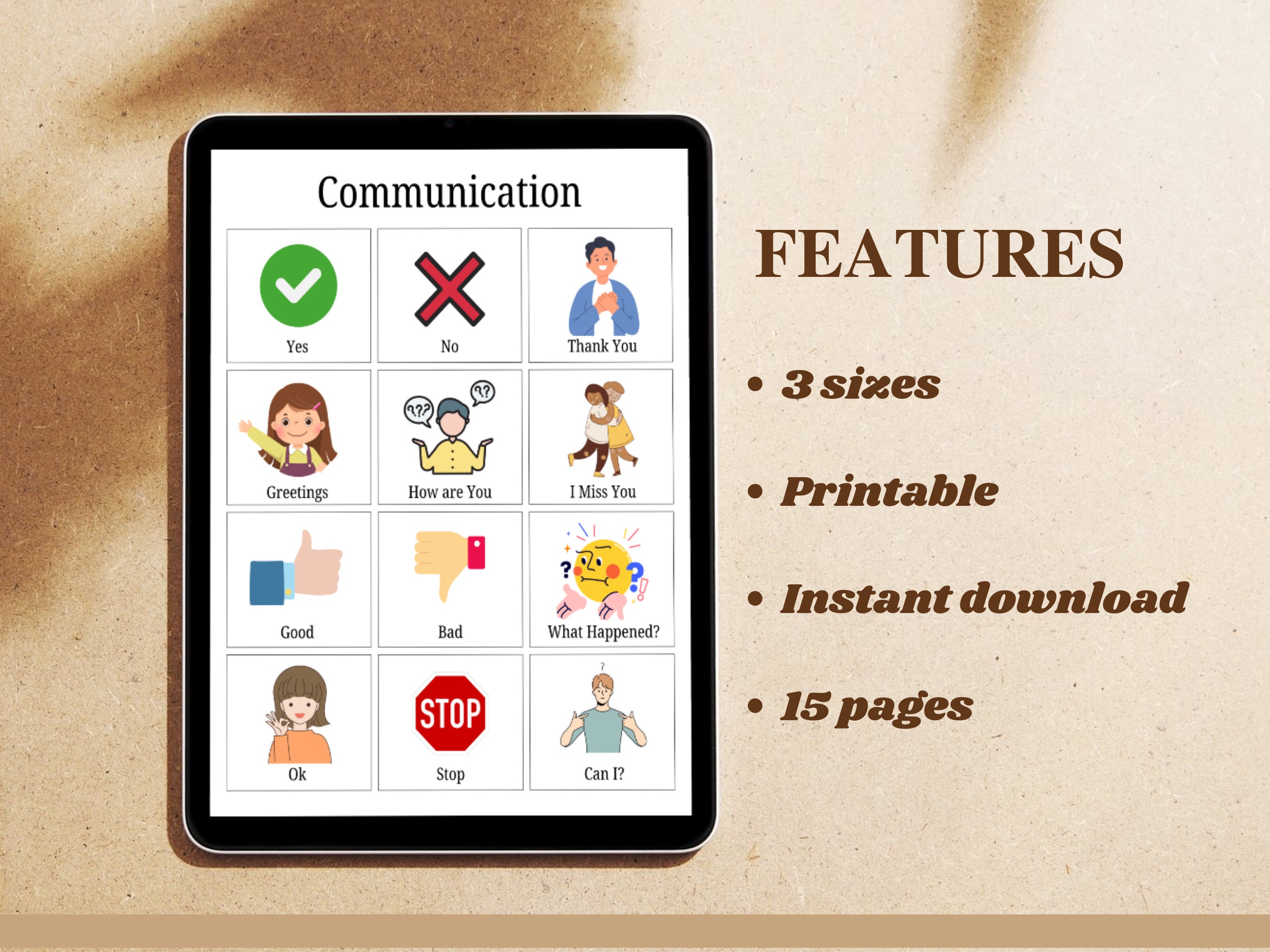 Non Verbal Communication Visual Cards Printable, Visual Board Flash ...