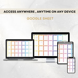Digital Planner Spreadsheet for Google Sheets, to Do List, Monthly ...