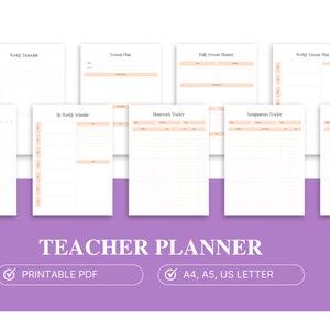 Teacher Planner Printable 2024-2025,lesson Planner, School Planner ...
