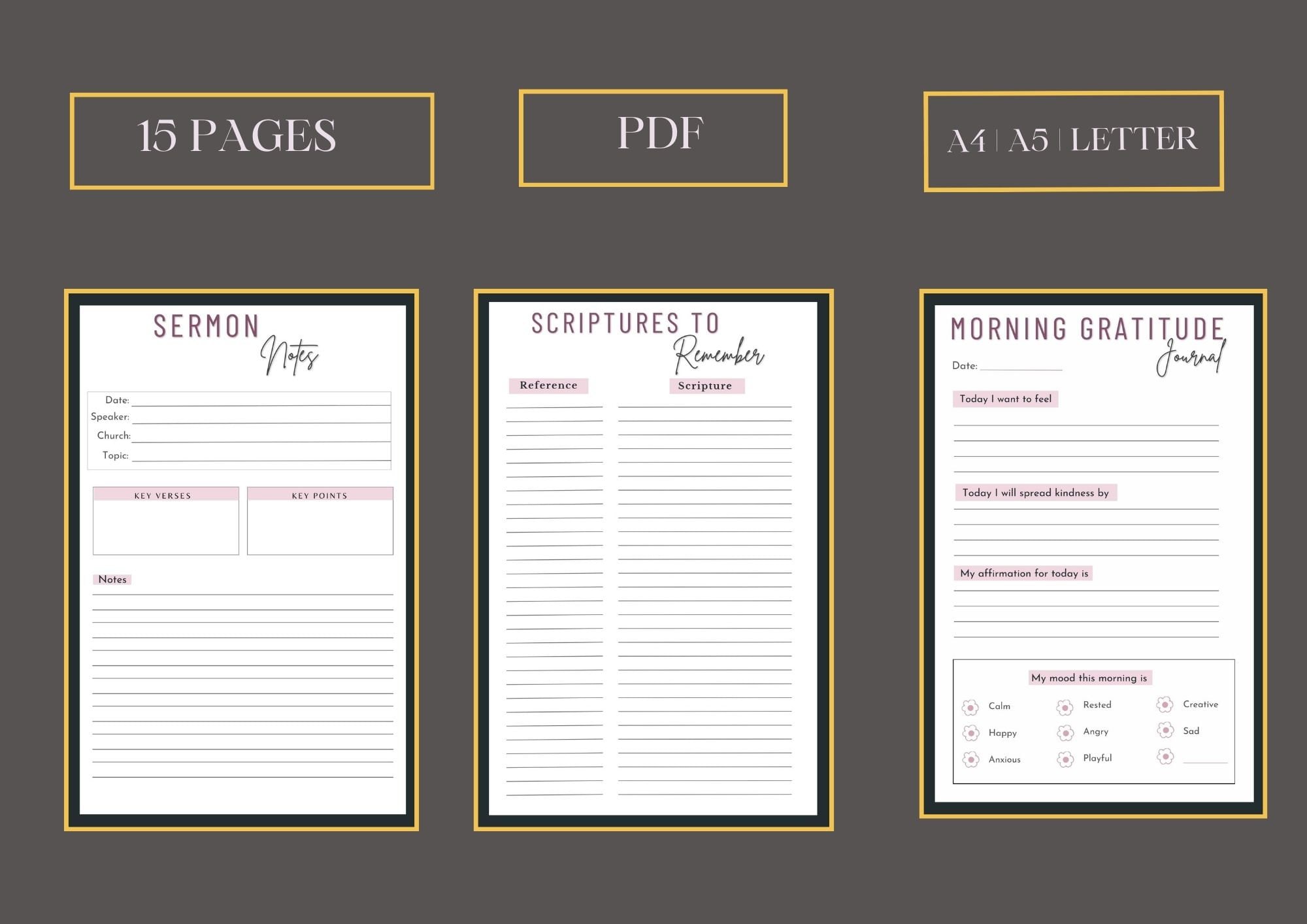 Prayer Journal | Bible Study | Gratitude Journal | Digital Planner ...