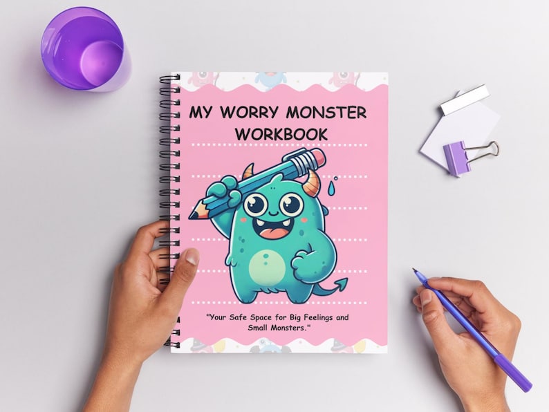 The Worry Monster: Anxiety Workbook for Kids, CBT Worksheets, Coping ...