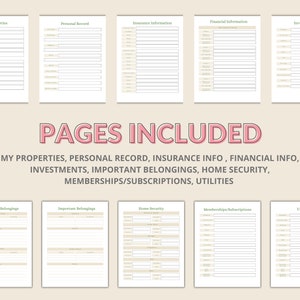 End of Life Planner Printable | Just in Case of Emergency Binder | Last ...