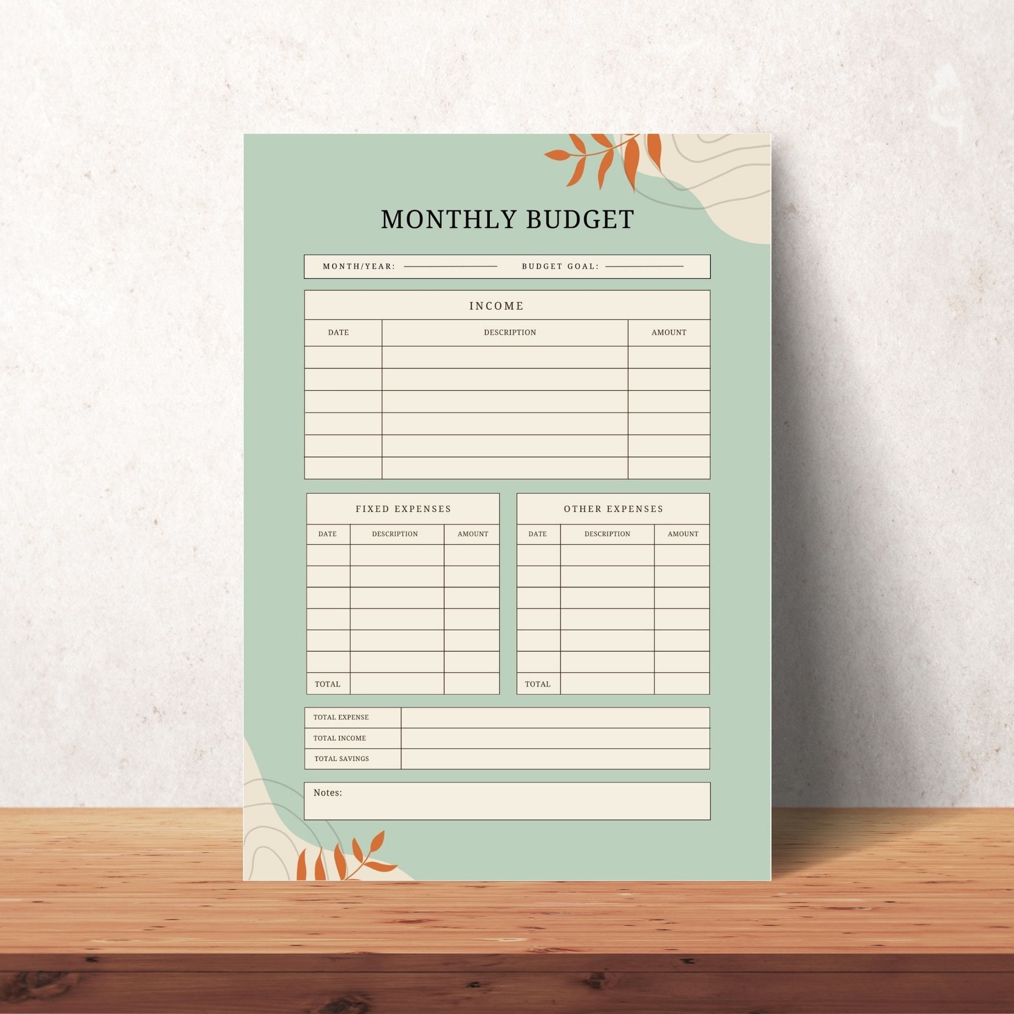 Monthly Budget Planner Printable | PDF| Budget Tracker | Finance ...