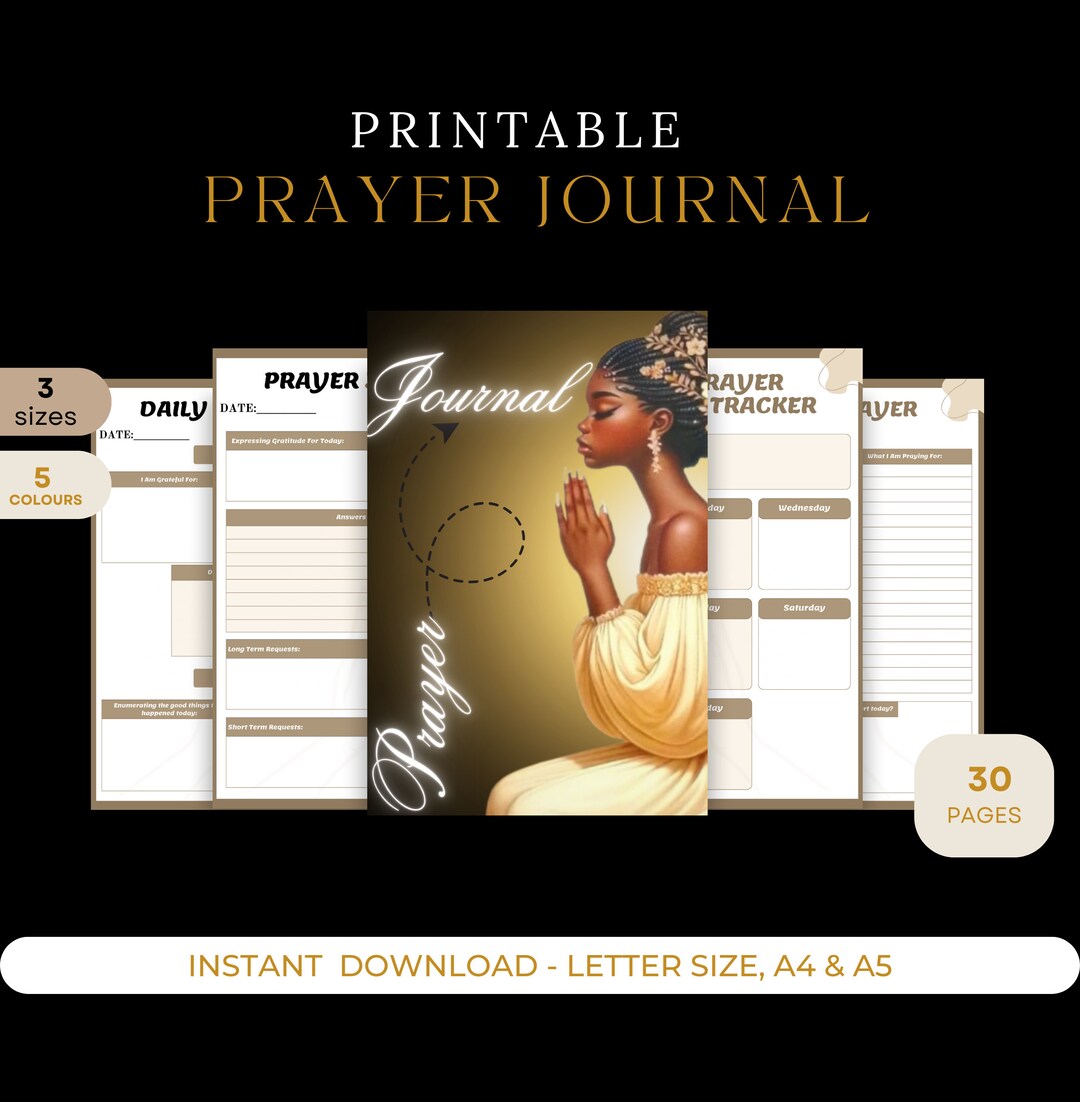Prayer Journal | Bible Study | Gratitude Journal | Digital Planner ...