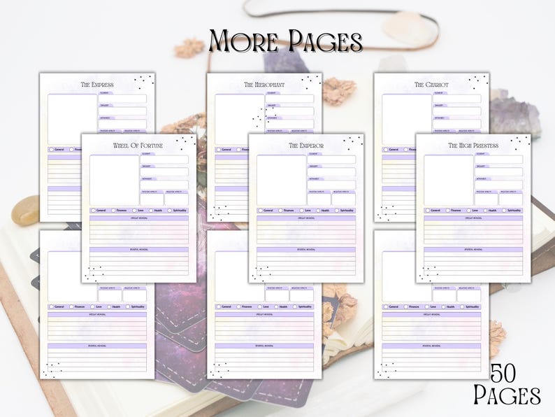 Tarot Journal Printable, Tarot Spreads, Daily Tarot Journal, Tarot ...