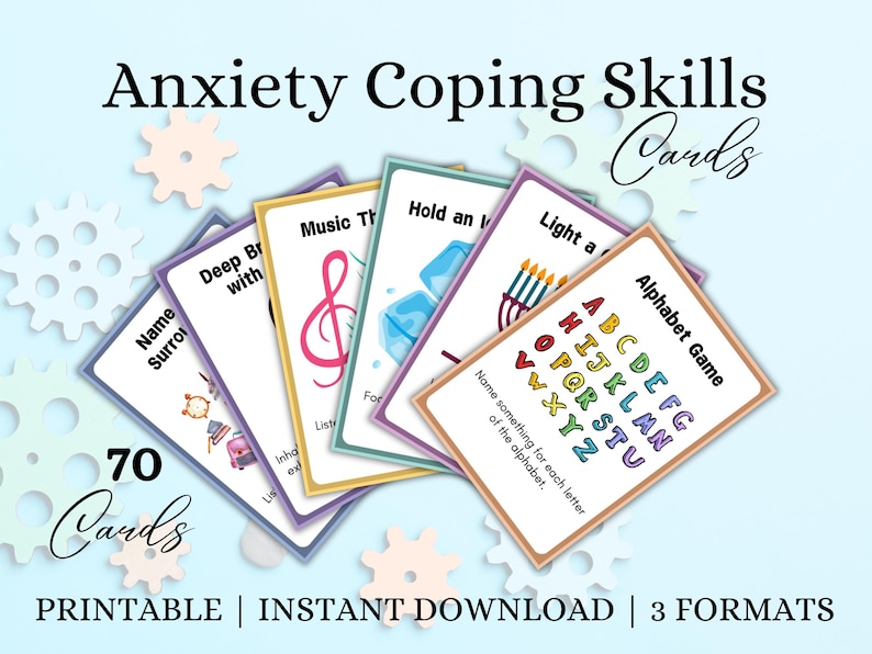 Anxiety Cards, Coping Skills, Mindfulness Cards, Anxiety Coping Cards ...
