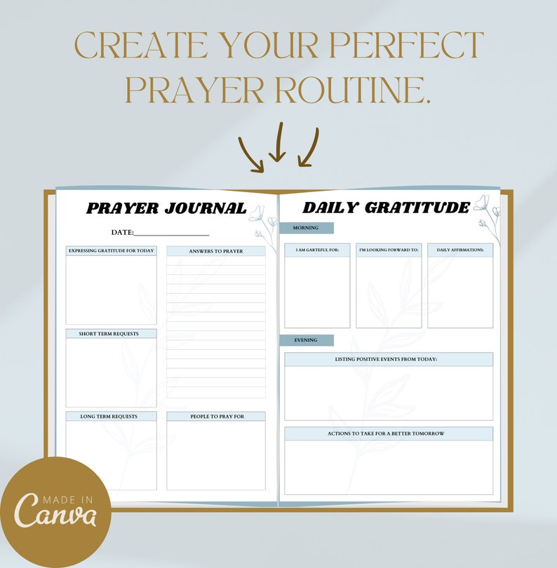 Prayer Journal | Bible Study | Gratitude Journal | Digital Download PDF ...