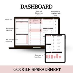 Google Sheet Life Planner Habit Tracker Daily Schedule Task Tracker ...