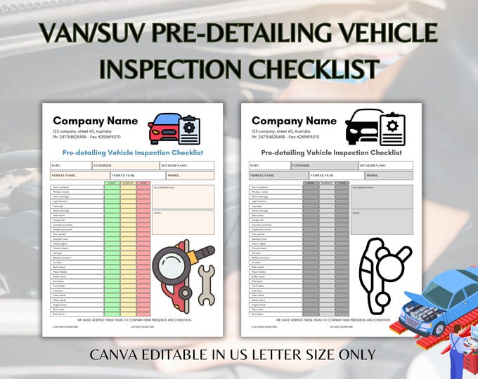 Pre-detailing Truck Inspection Checklist for Auto Detailers, Dealerships & Service Departments ...