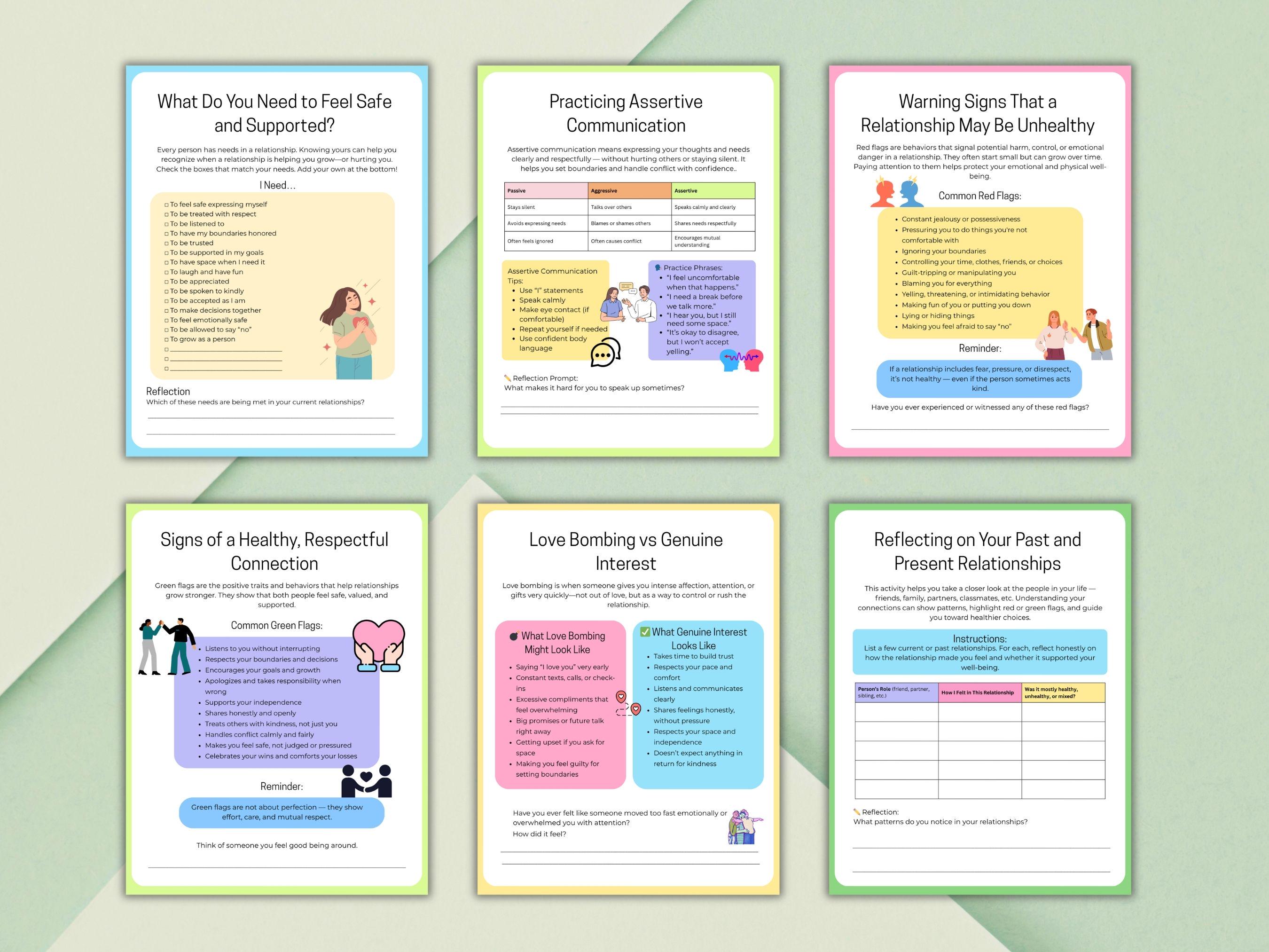 Printable Healthy Vs Unhealthy Relationships Workbook for Teens ...
