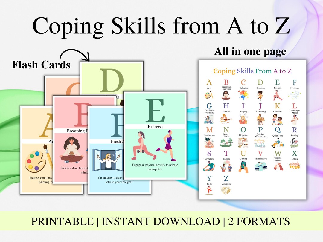 Coping Skills From A to Z, Coping Strategies ABC Coping Skills ...