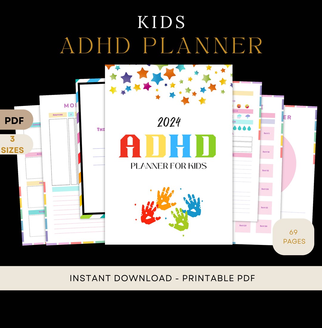 ADHD Planner for Kids Adhd Kids School Tracker Adhd Journal for Kids ...
