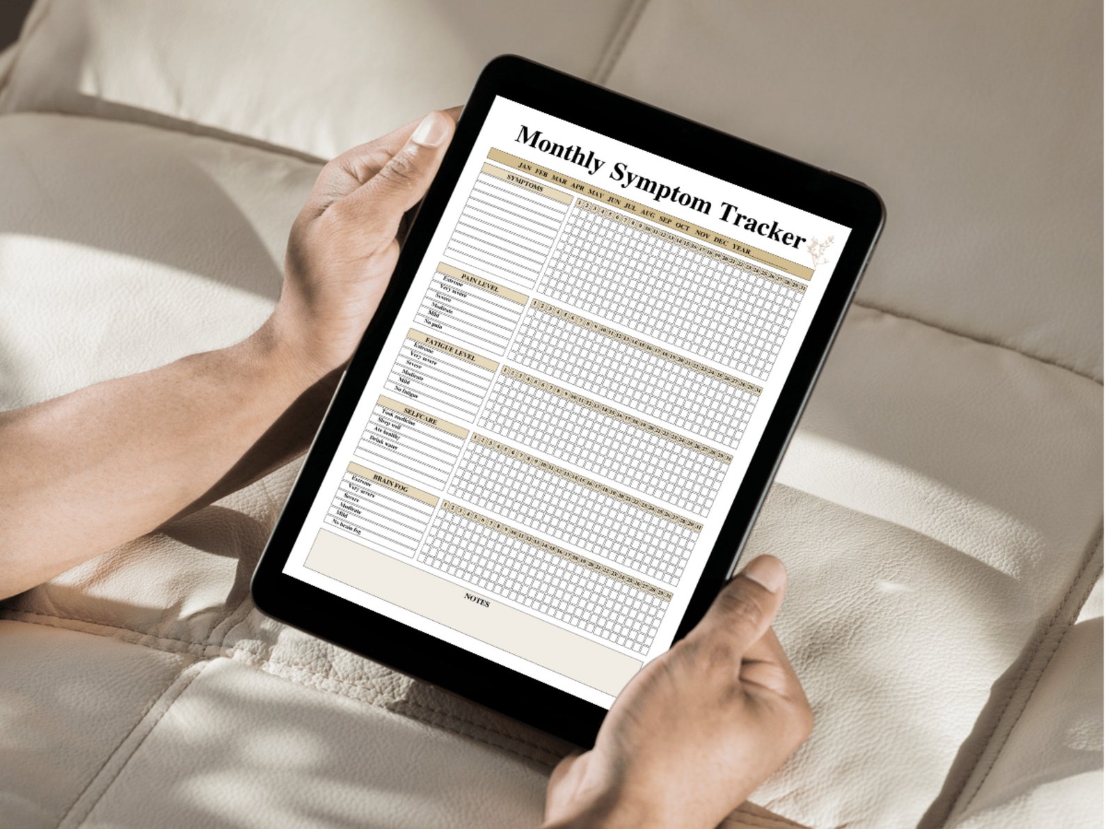 Symptom Tracker Printable, Medical Health Monitoring, Symptom Recording ...
