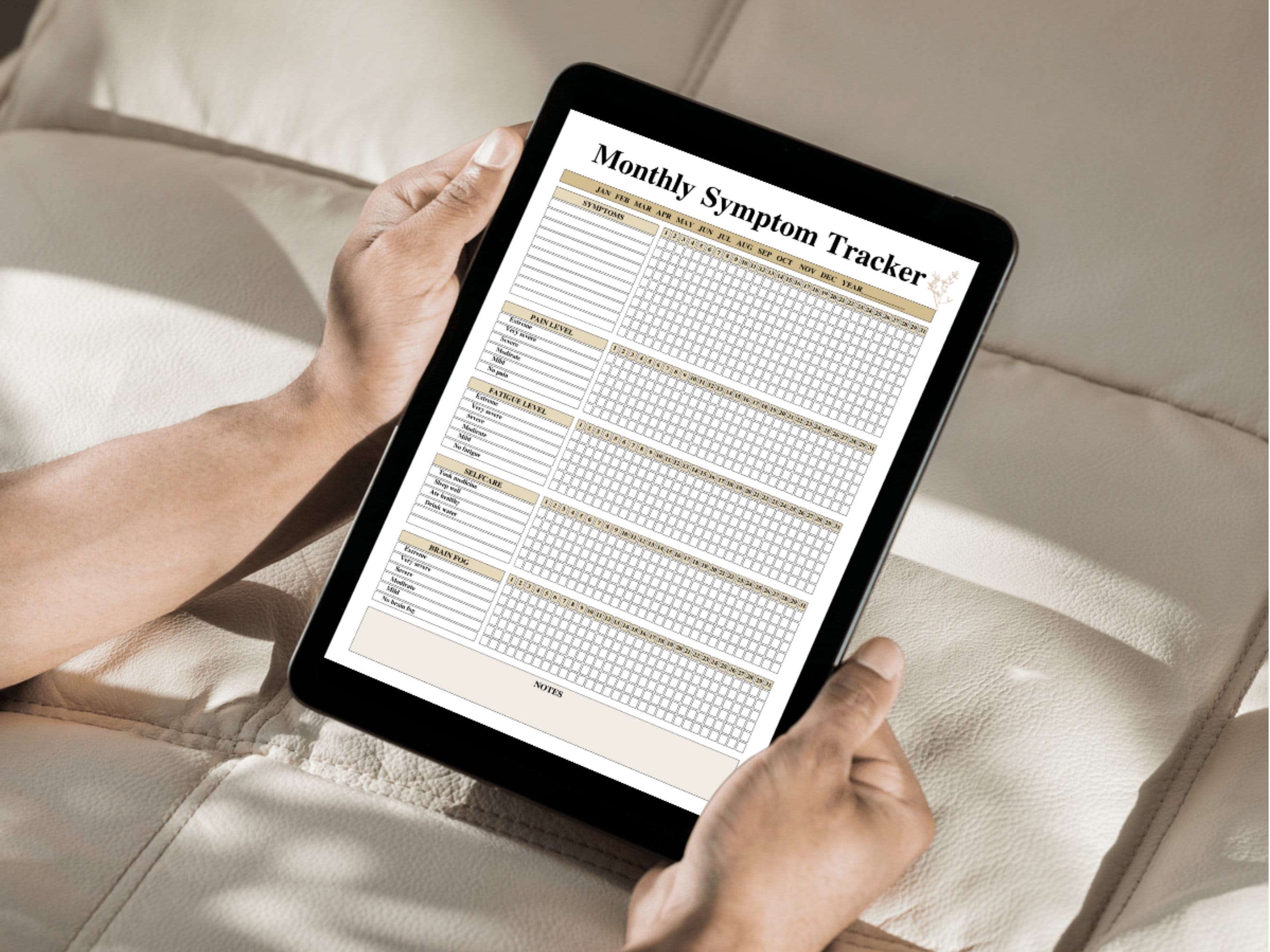 Symptom Tracker Printable, Medical Health Monitoring, Symptom Recording ...