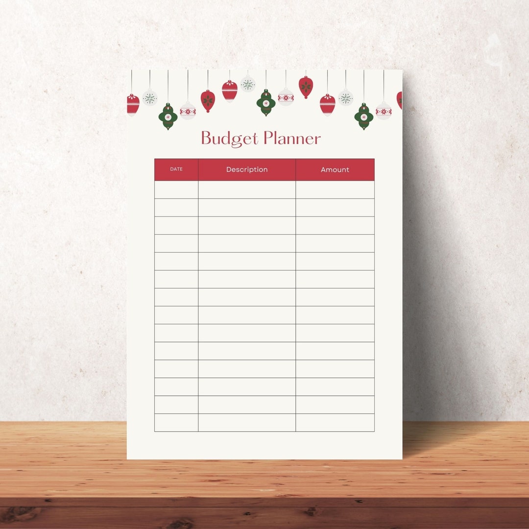 Christmas Budget Tracker Printable, Christmas Budget Planner, Xmas ...