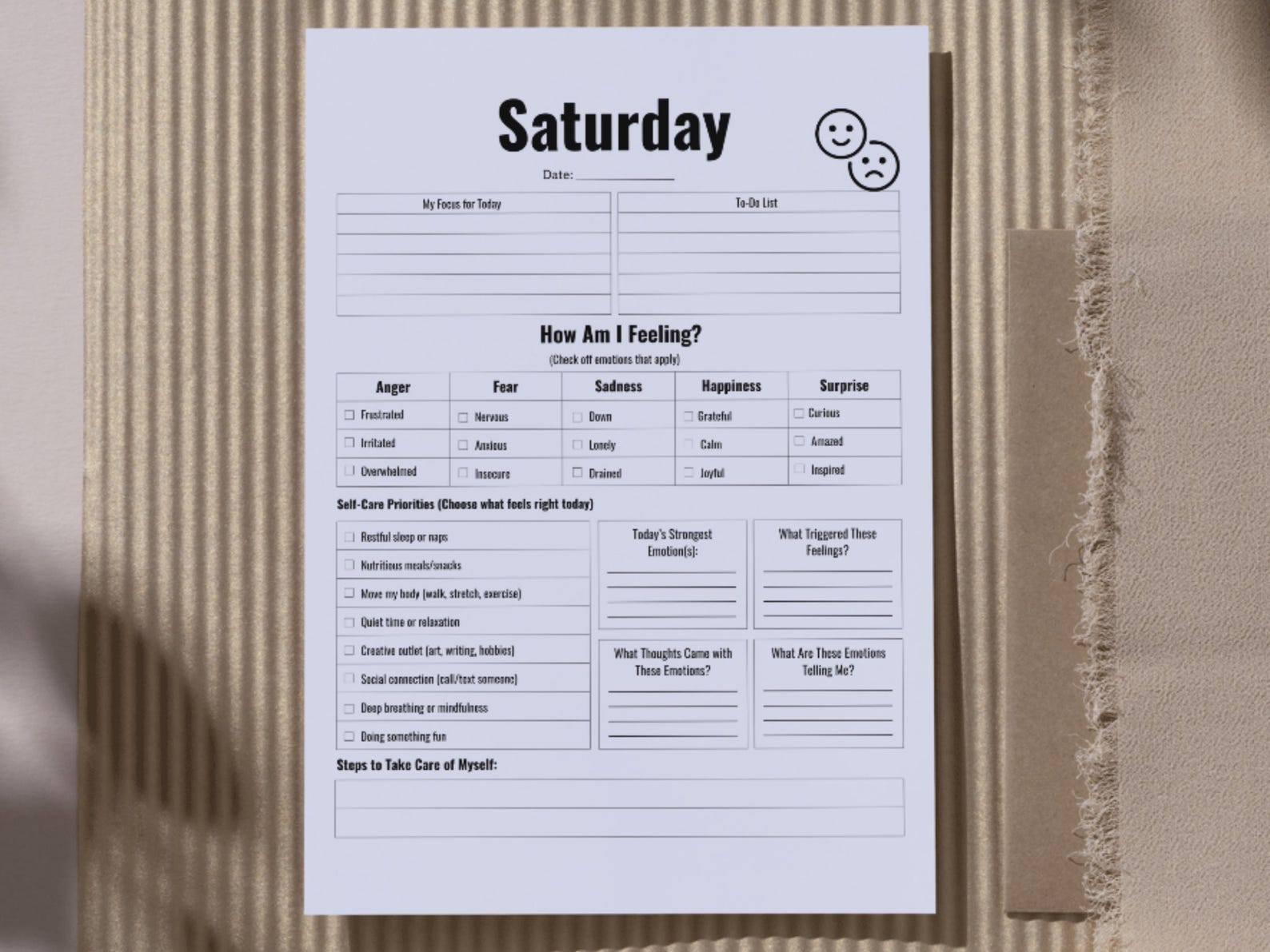 Emotions Planner, DBT Emotional Regulation, Dialectical Behavior ...