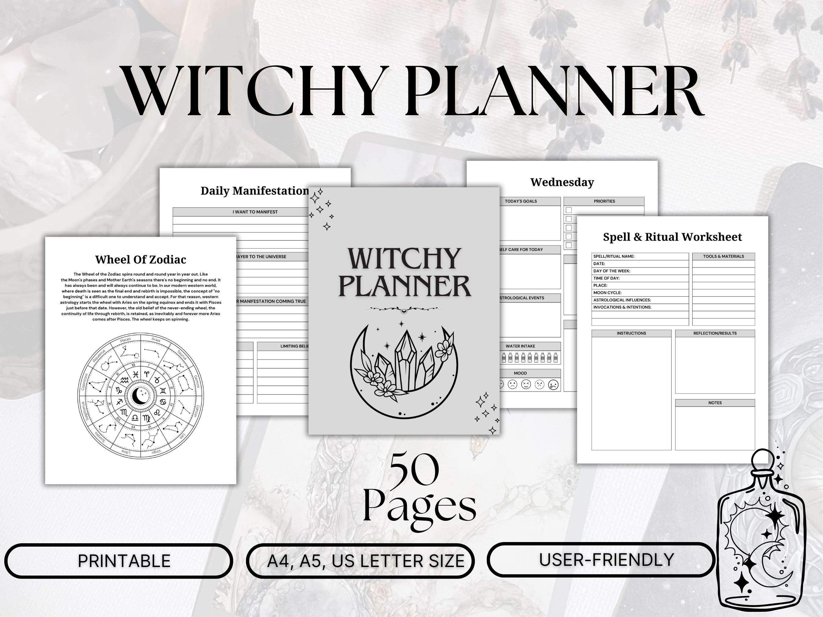 Witchy Planner, Witch Planner, Witchy Digital Planner, Witch Journal ...