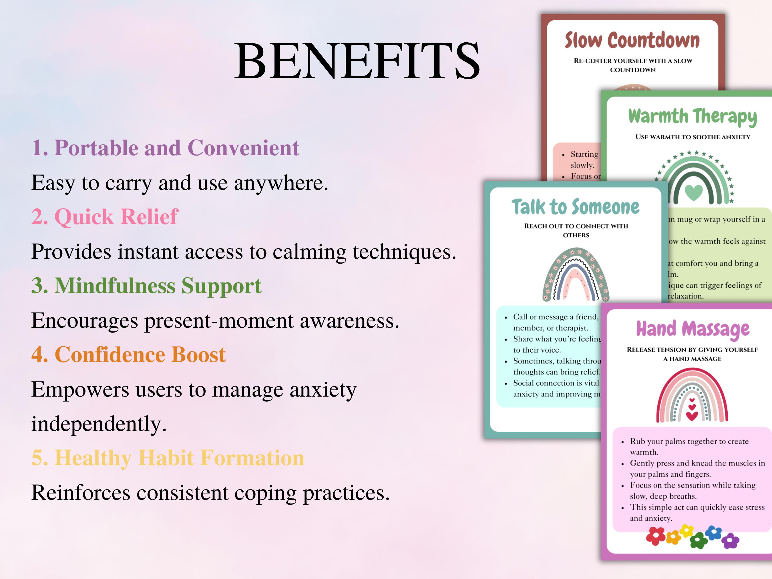 Anxiety Cards, Coping Skills, Mindfulness Cards, Anxiety Coping Cards ...