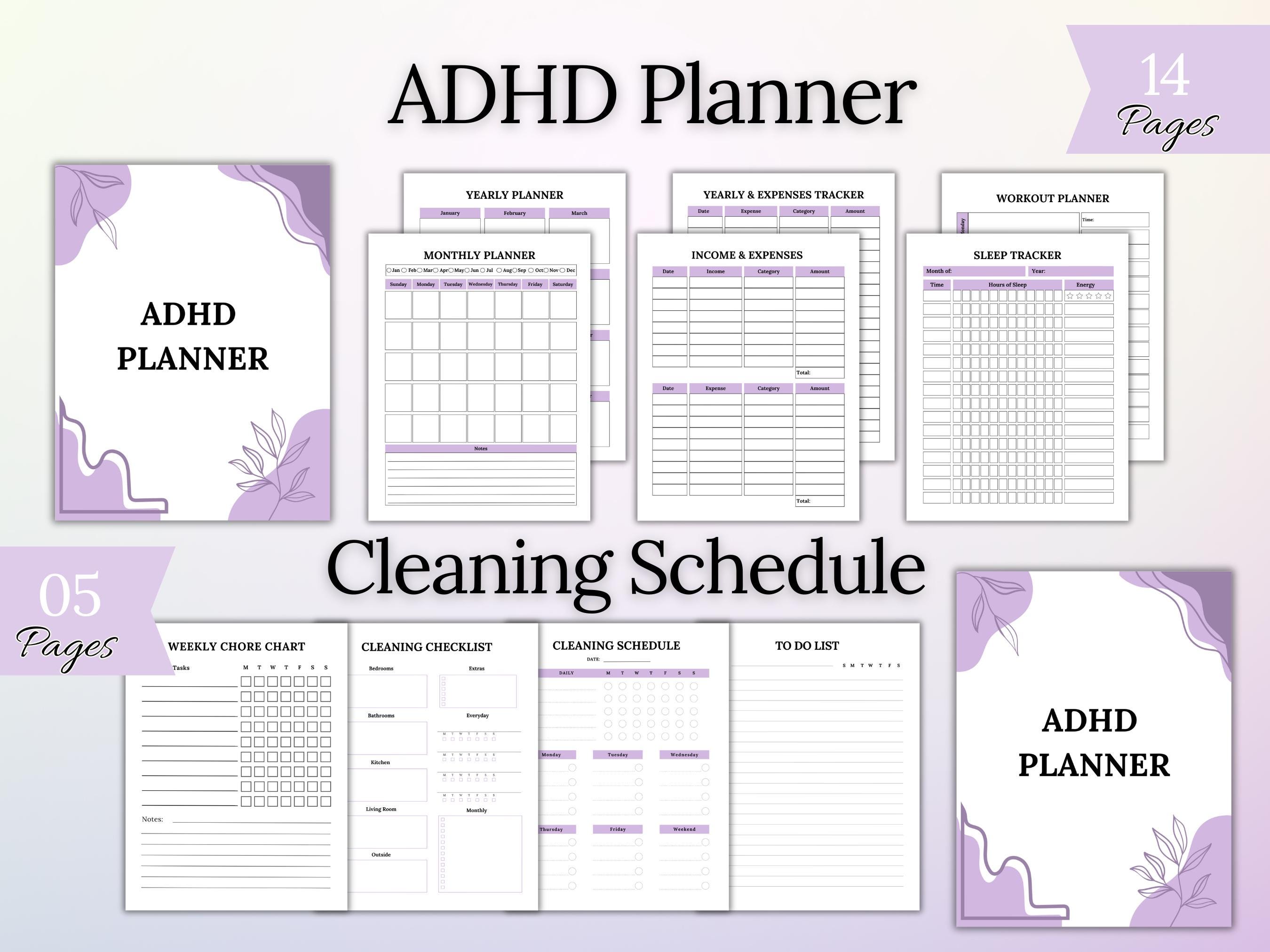 Adhd Planner Adult, Adhd Planner Printable, ADHD Productivity Planner ...