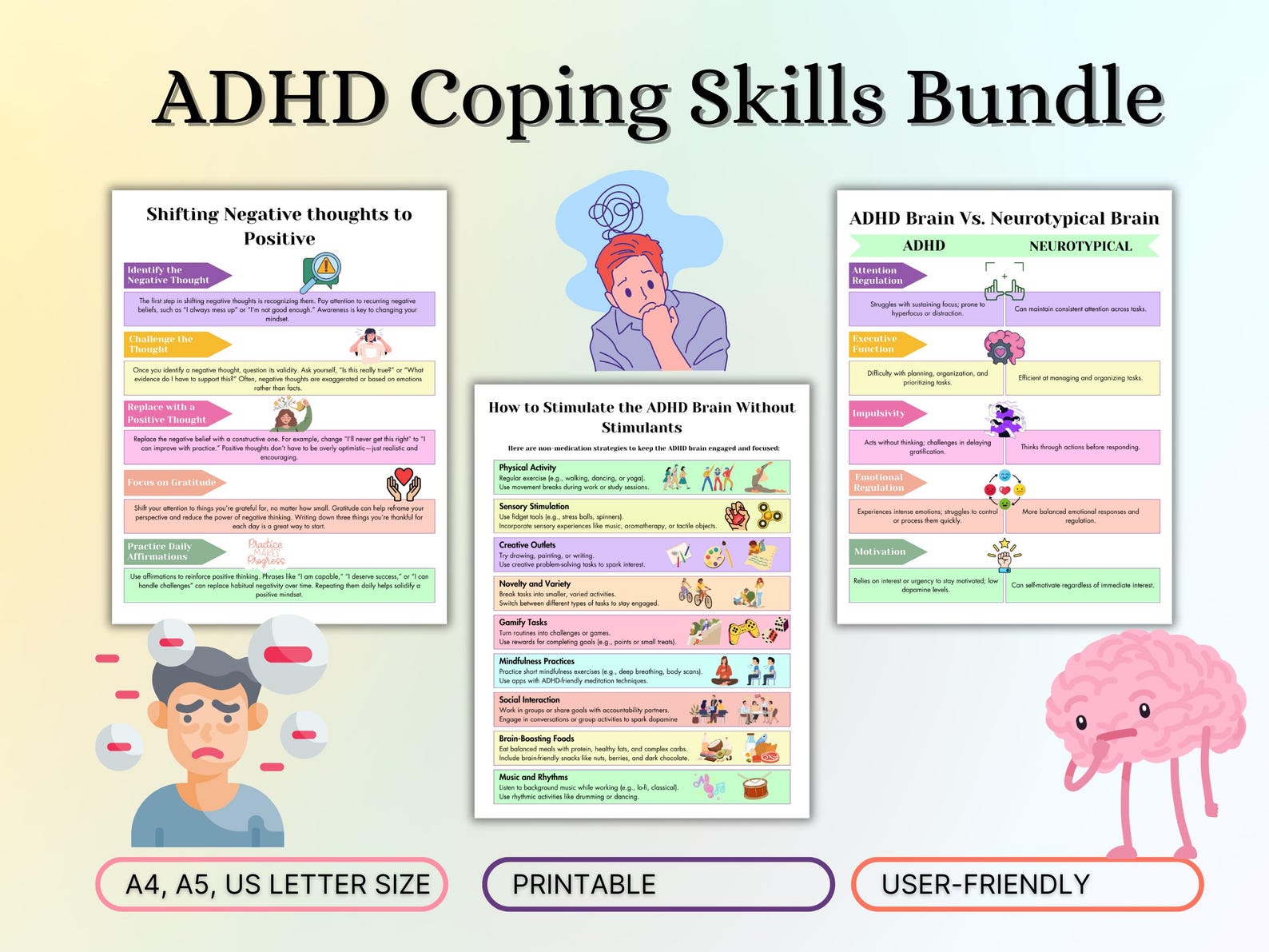ADHD Executive Functioning and Coping Skills Journal, Teens Mental ...