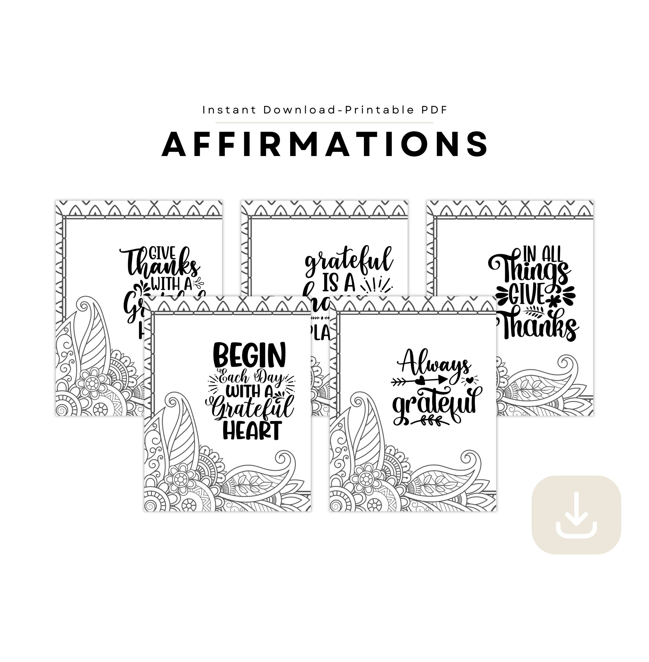 Printable Gratitude Journal, Mindfulness Journal Log , Mood Tracker ...