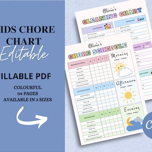 Editable Kids Daily Routine Cards, Chore Cards for Kids , Daily and ...
