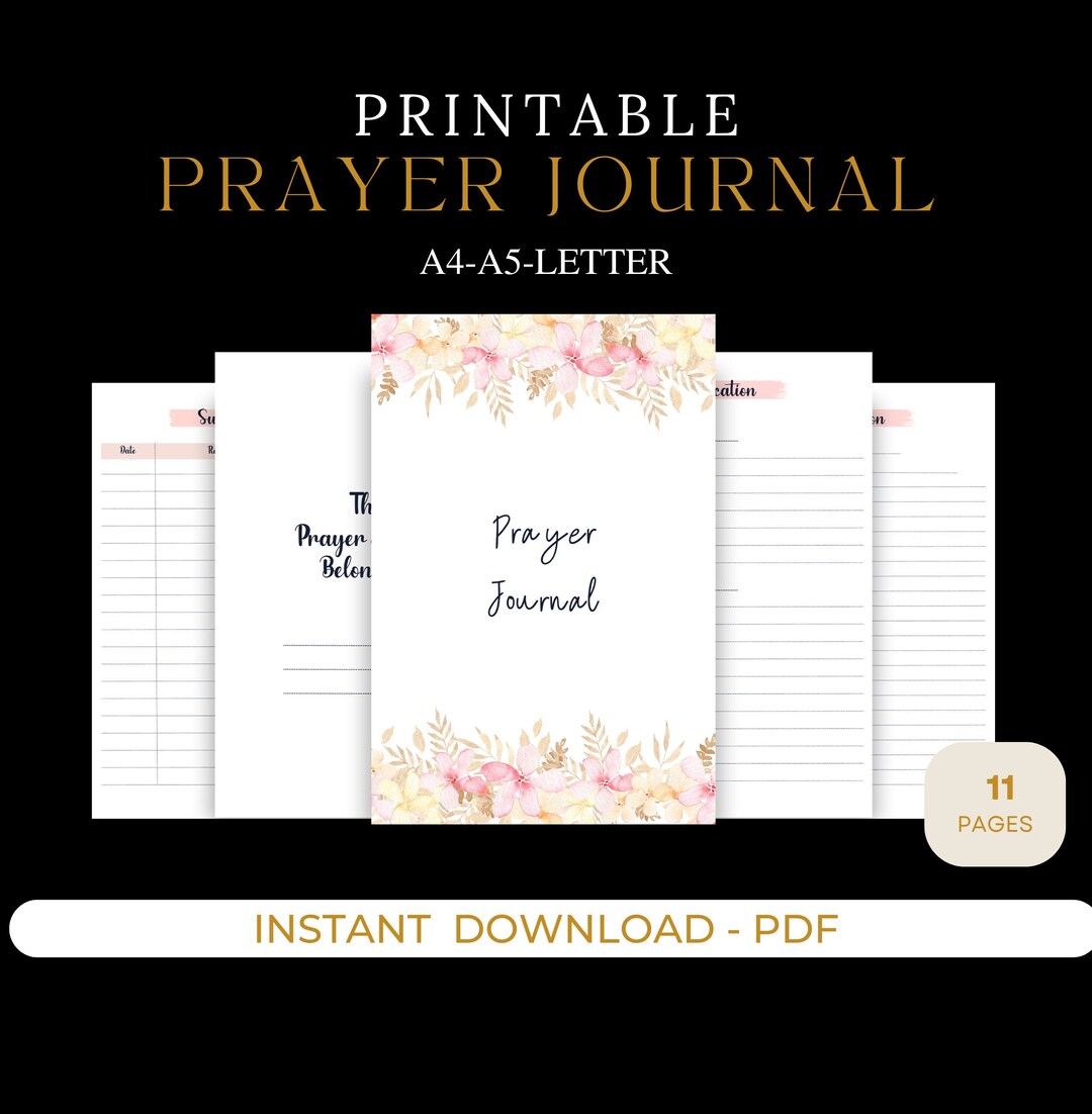 Prayer Journal | Bible Study | Gratitude Journal | Digital Planner ...