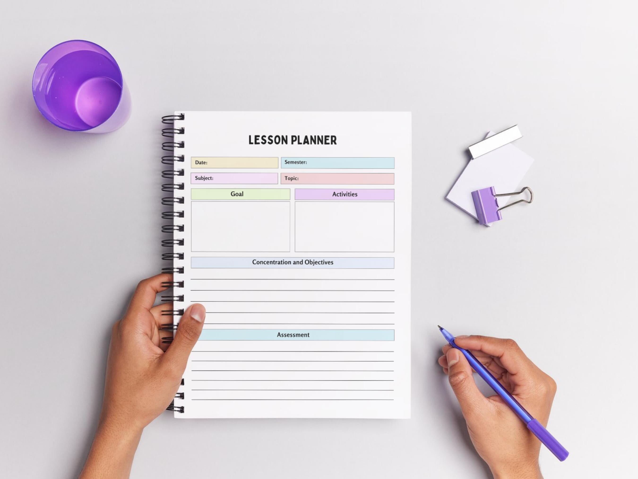 Printable Lesson Planning Template, Homeschool Educator Planner Set ...