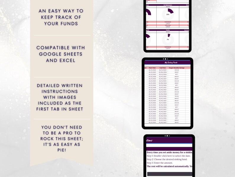 Sinking Funds Tracker, Budget Google Sheets (digital Download) - Etsy