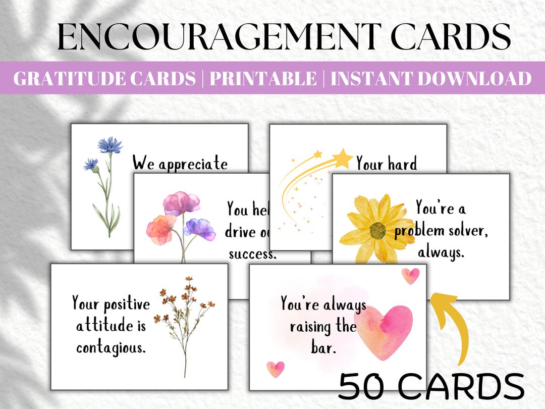 Employee Appreciation Cards, Gratitude Cards for Work, Encouragement ...