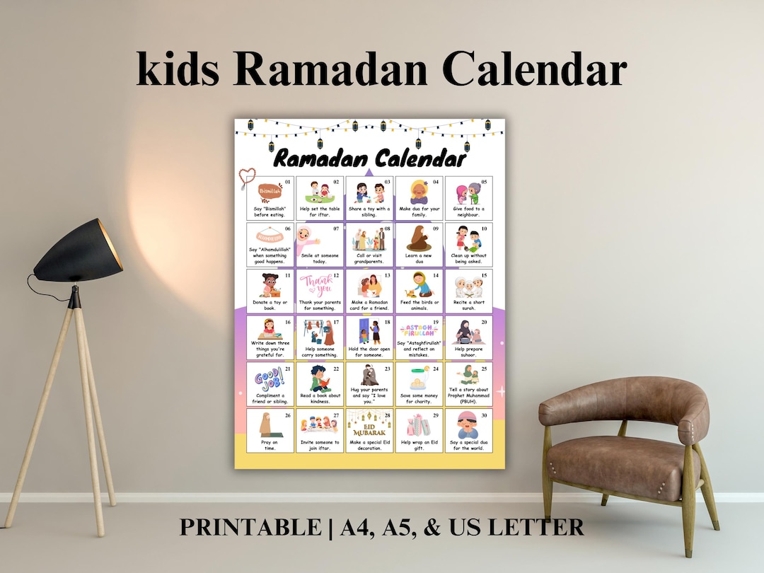Ramadan Printable for Kids | Digital Ramadan Calendar and Daily ...