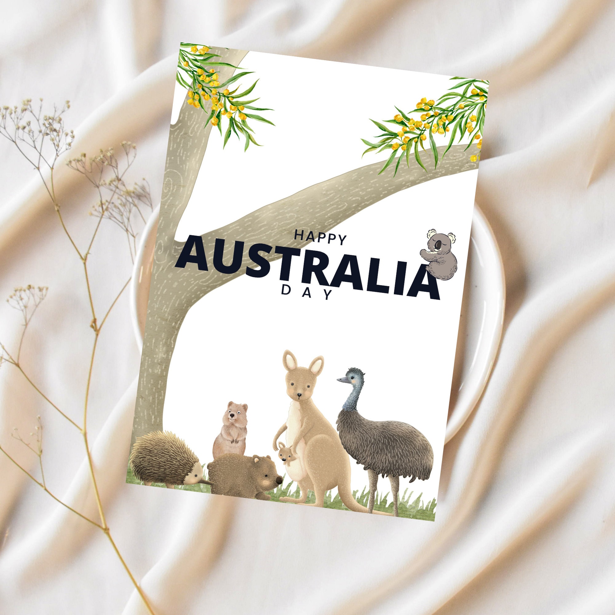 Printable Australia Day Card Aussie Greeting Card Independence Day ...