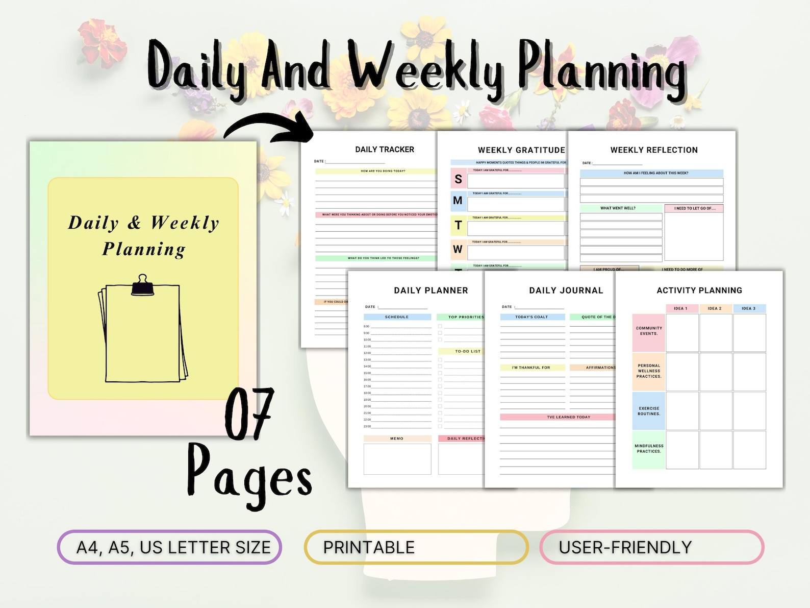 Mental Health Journal Bundle Printable,digital Mentalhealth Planner ...