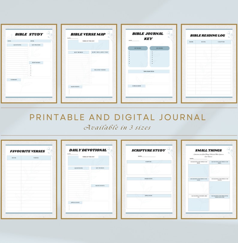 Prayer Journal | Bible Study | Gratitude Journal | Digital Download PDF ...