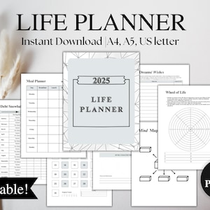 Life Planner Bundle Printable, Household Planner, Productivity Planner ...