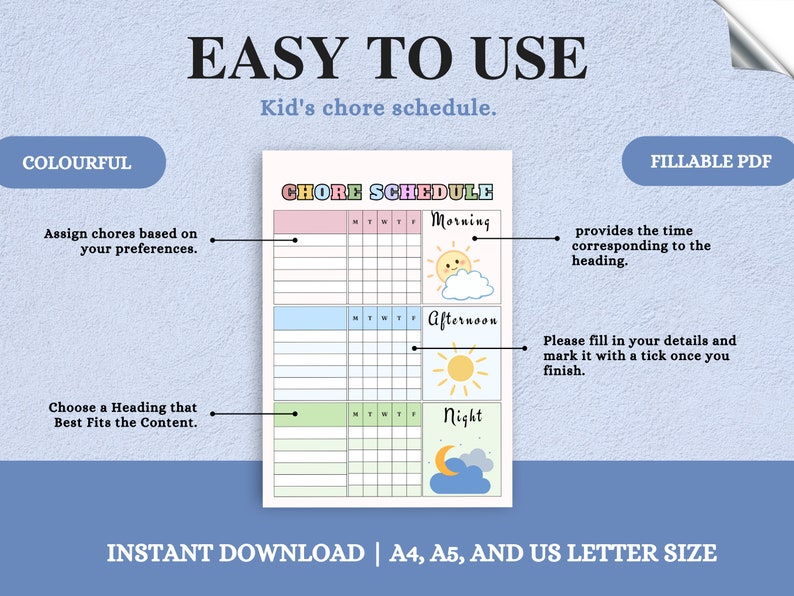 Editable Kids Daily Routine Cards, Chore Cards for Kids , Daily and ...