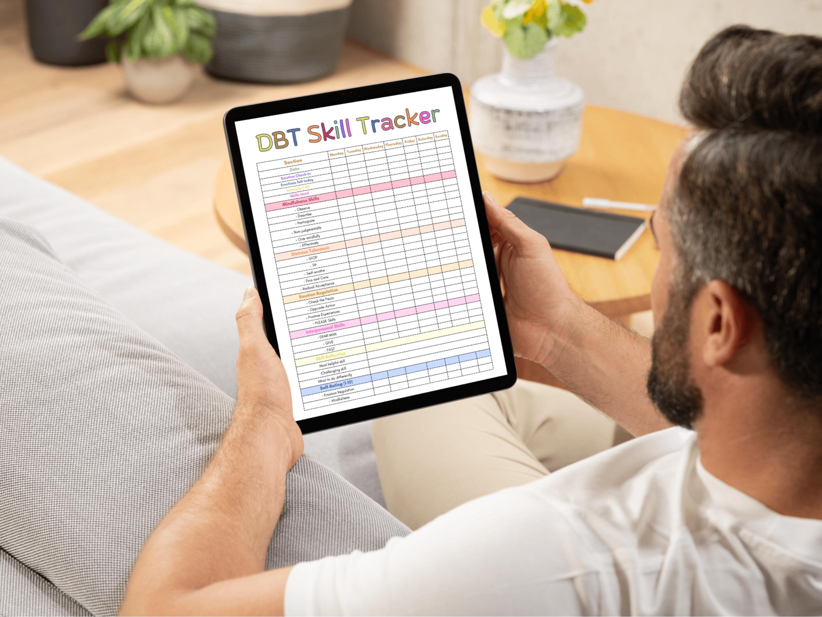 DBT Behavior Chain Analysis, DBT Skills Tracker Printable, Dbt Diary ...