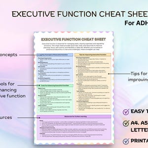 ADHD Cheat Sheet, Attention Deficit Hyperactivity Disorder Therapy ...