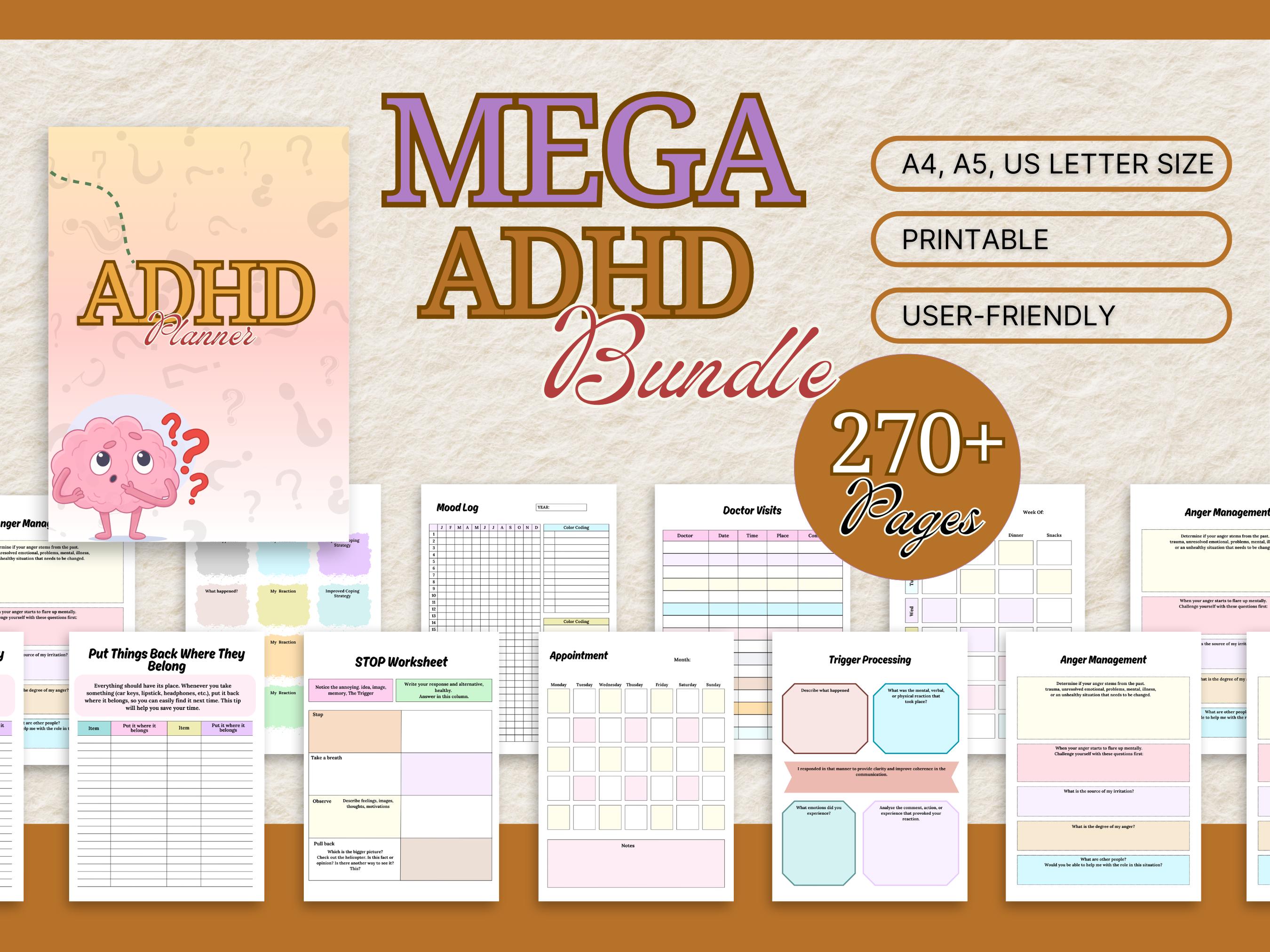 Adhd Planner Adult, Adhd Planner Printable, ADHD Productivity Planner ...
