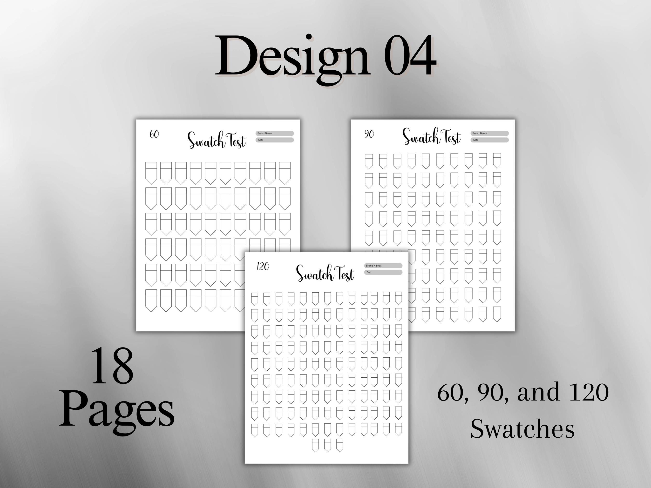 Printable A5 Swatch Test Journal Page - 60, 90, 120 Marker Swatch ...