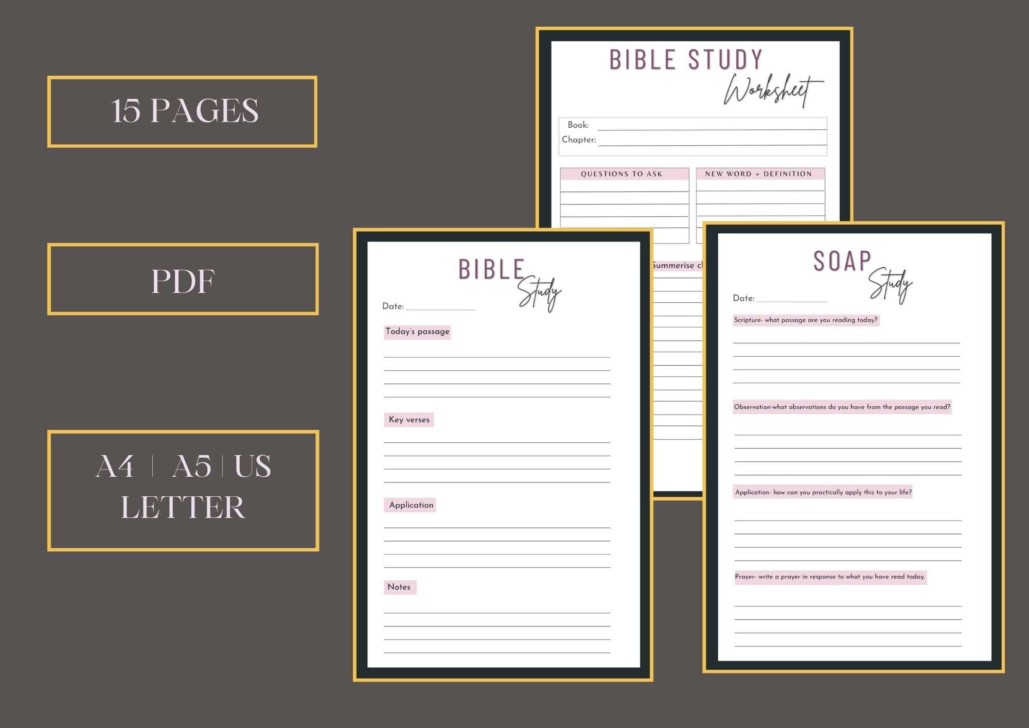 Prayer Journal | Bible Study | Gratitude Journal | Digital Planner ...