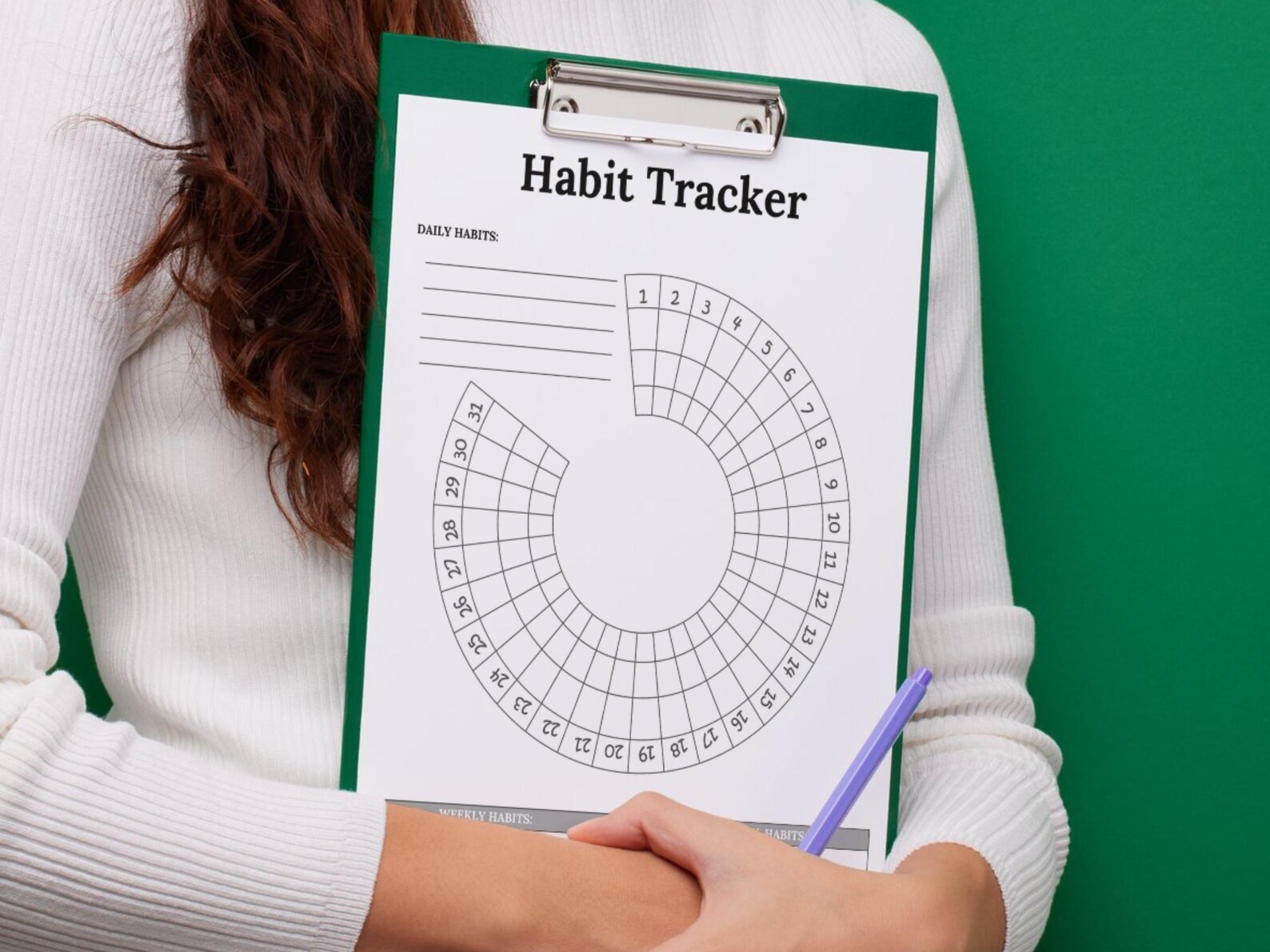 Printable Circle Habit Tracker, Monthly Goal Tracker,circle Daily ...