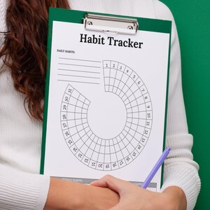 Printable Circle Habit Tracker, Monthly Goal Tracker,circle Daily ...