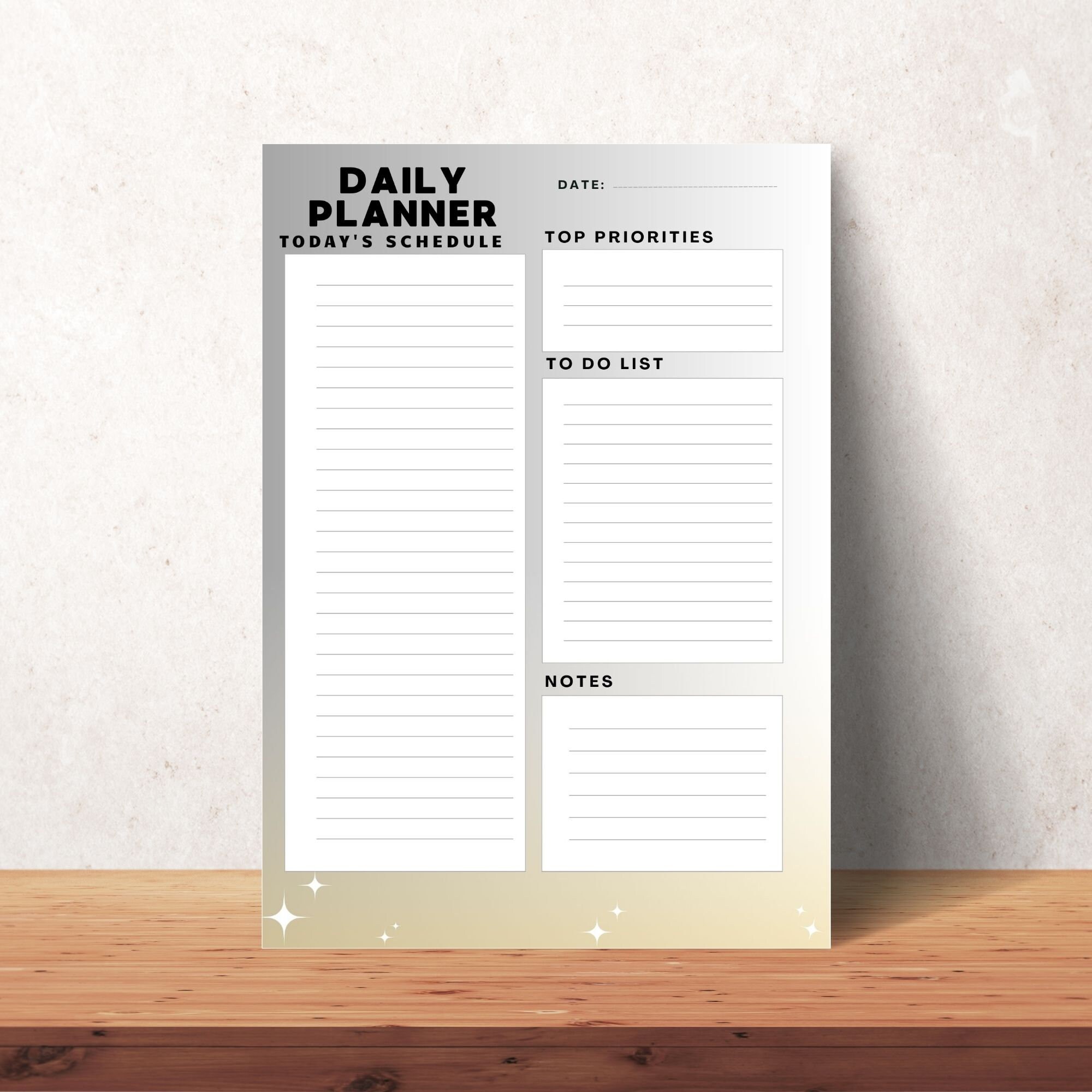 Daily Planner Printable, Daily Agenda, Productivity Planner, to Do List ...