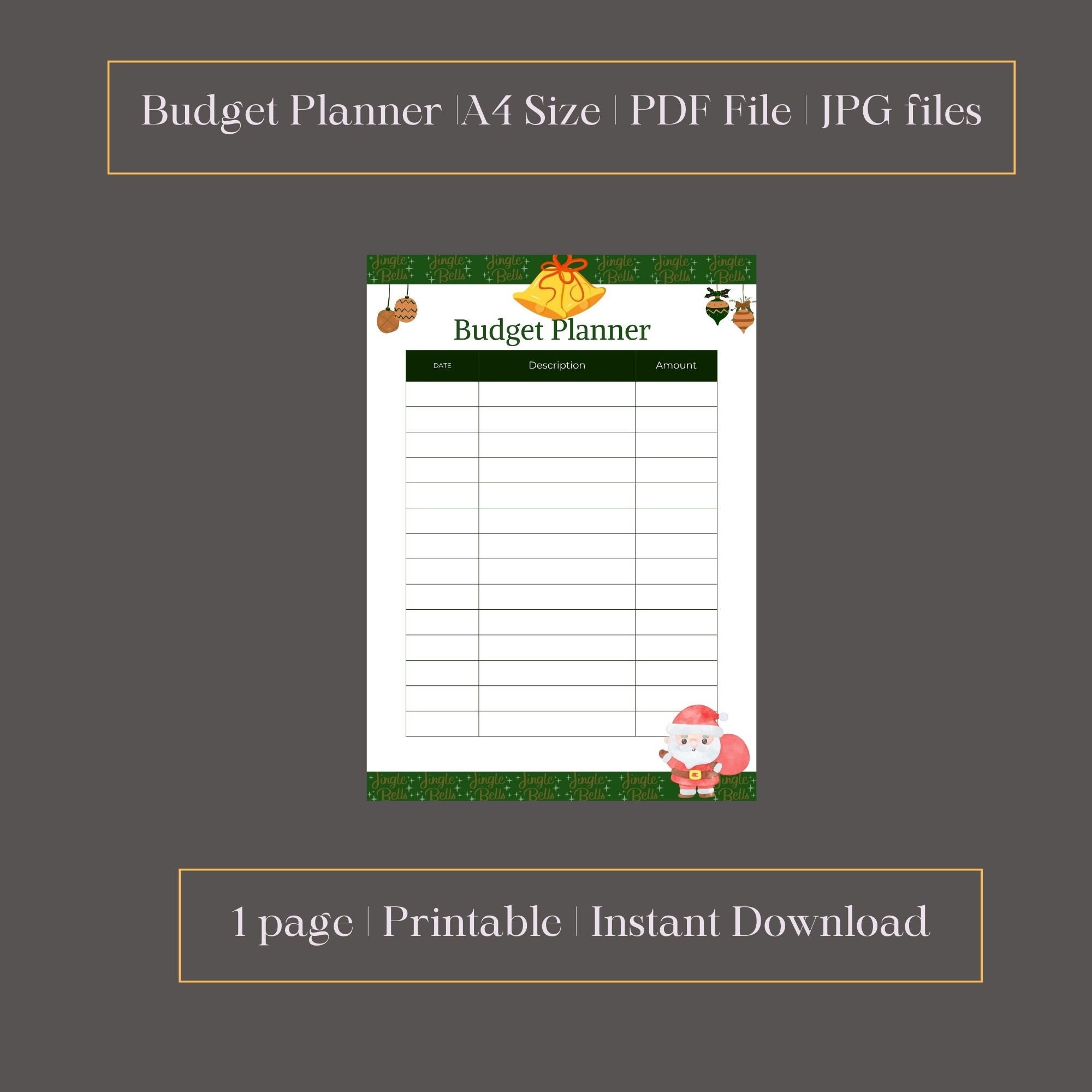 Monthly Budget Planner Printable | PDF| Budget Tracker | Finance ...