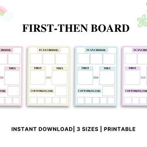First-then Board With Tokens, Visual Support, Behavior Support, Autism ...