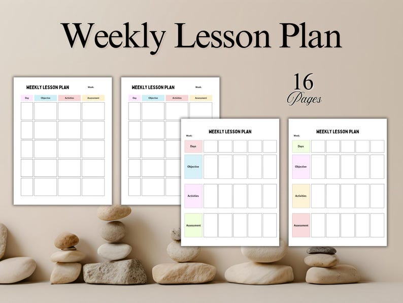 Printable Lesson Planning Template, Homeschool Educator Planner Set ...
