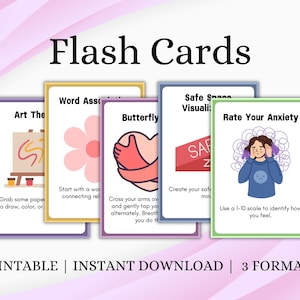 Anxiety Cards, Coping Skills, Mindfulness Cards, Anxiety Coping Cards ...