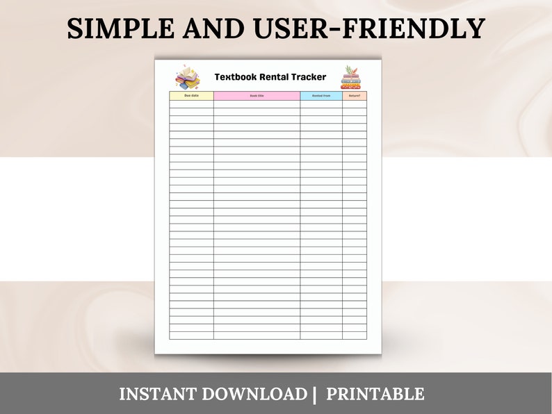 Library Book Tracker Printable Library Planner Book Journal Borrowed ...